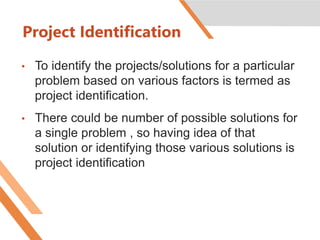 Project Identification Technique | PPT