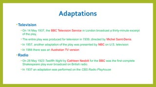 Intro to twelfth night | PPT