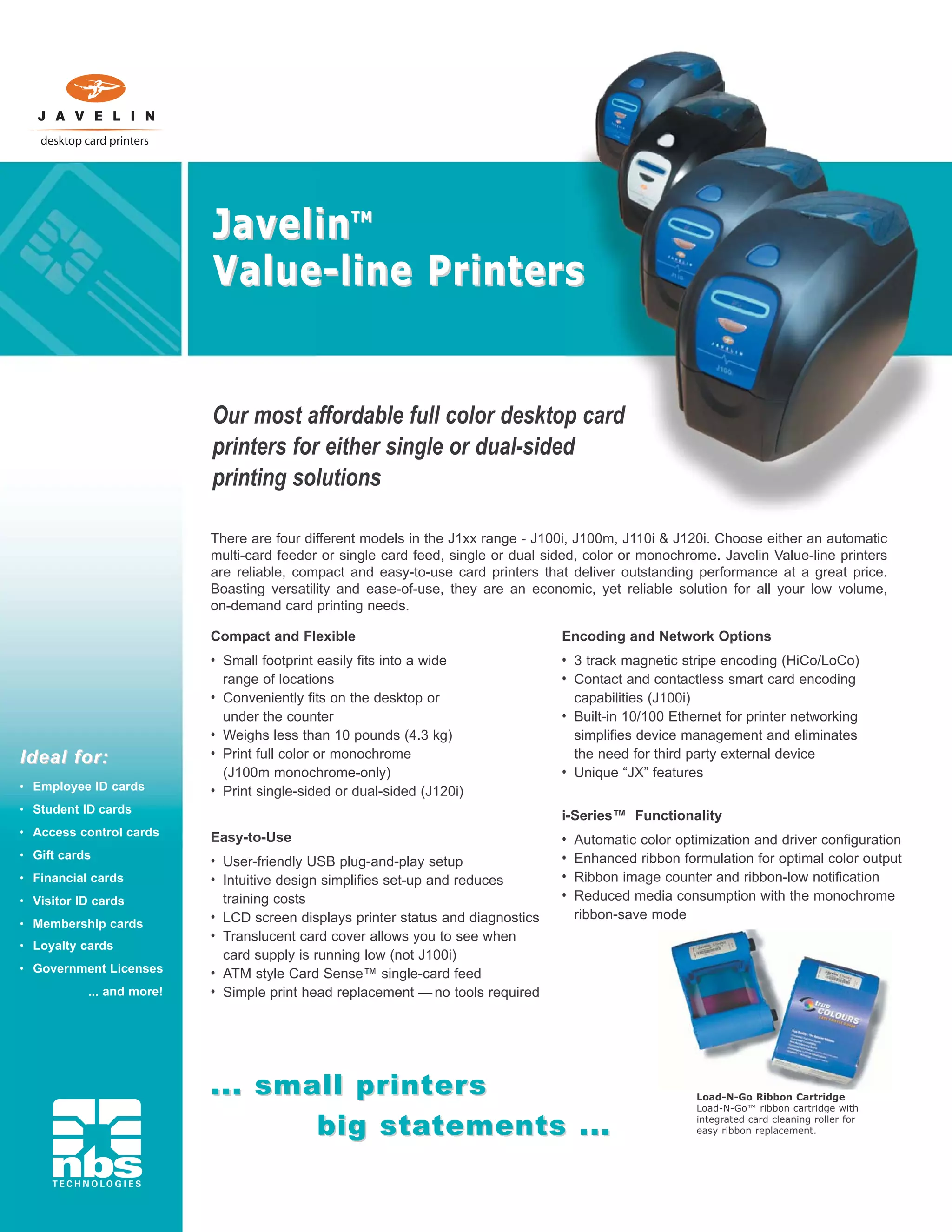 Javelin Card Printers, Javelin ID Card Printer Ribbons, UAE, Dubai ...
