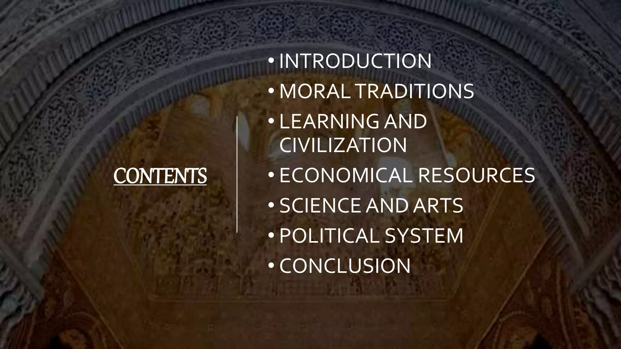 BASIC ELEMENTS OF ISLAMIC CIVILIZATION | PPTX
