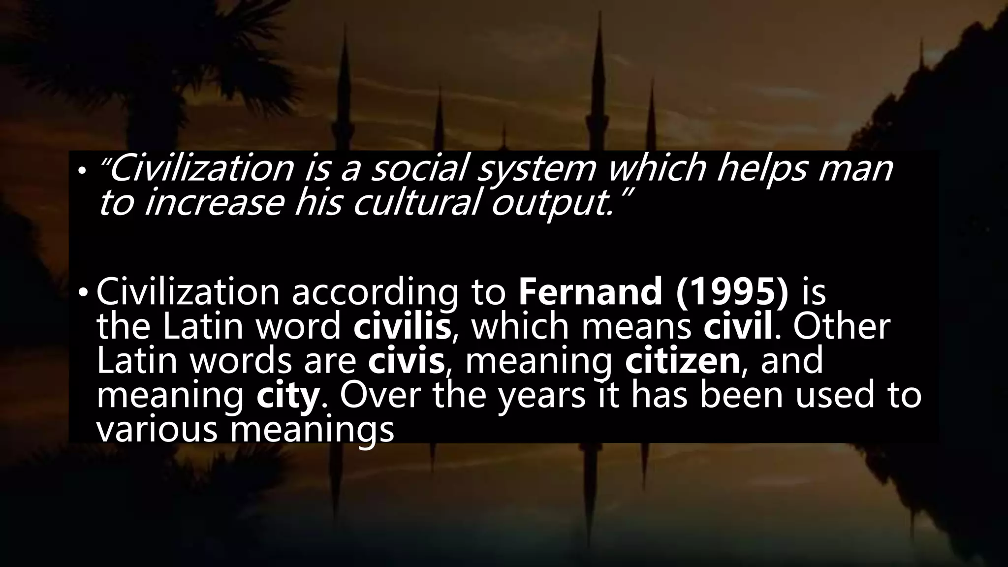 BASIC ELEMENTS OF ISLAMIC CIVILIZATION | PPTX