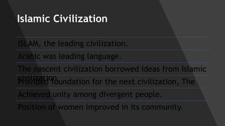 BASIC ELEMENTS OF ISLAMIC CIVILIZATION | PPTX