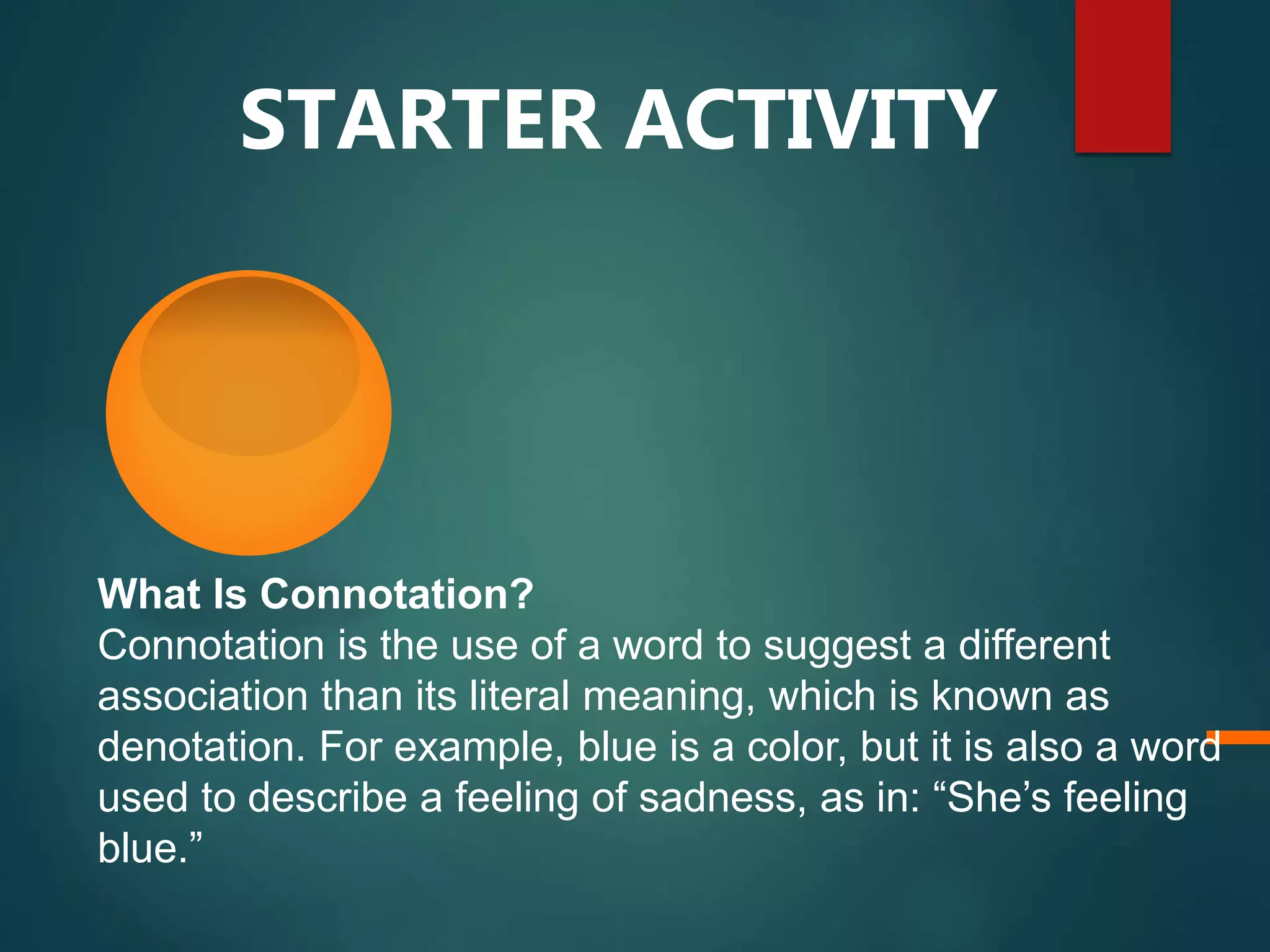 Connotation for the meaning and effect questions for the reading for ...