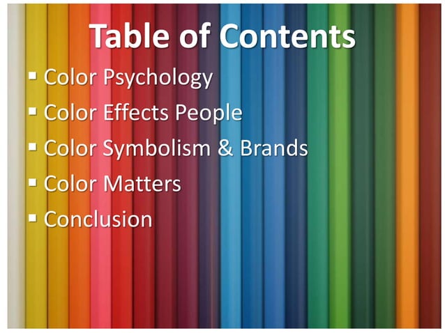 Psychology of colors | PPTX