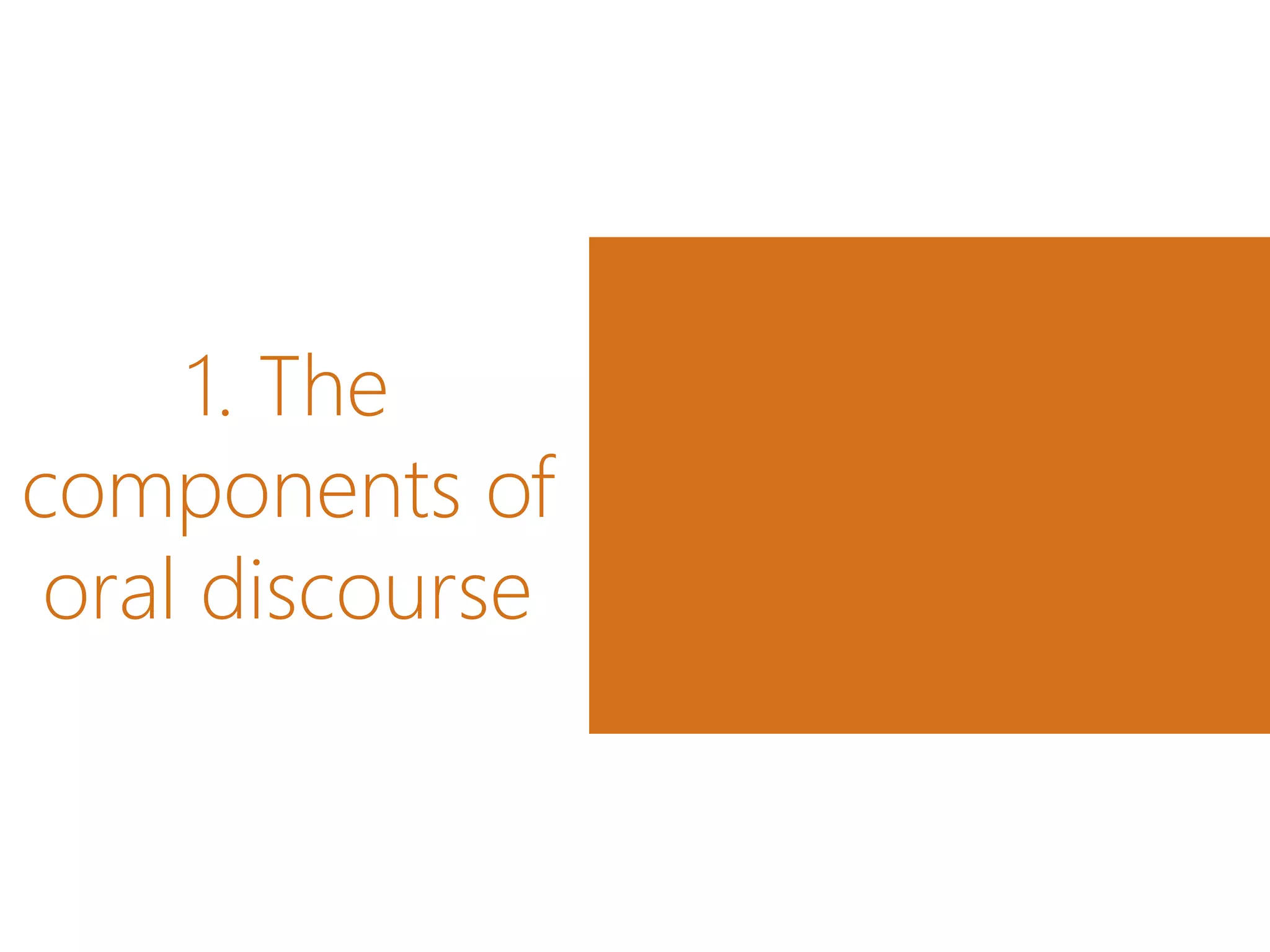 Modes of communication. The components of oral discourse. | PPTX