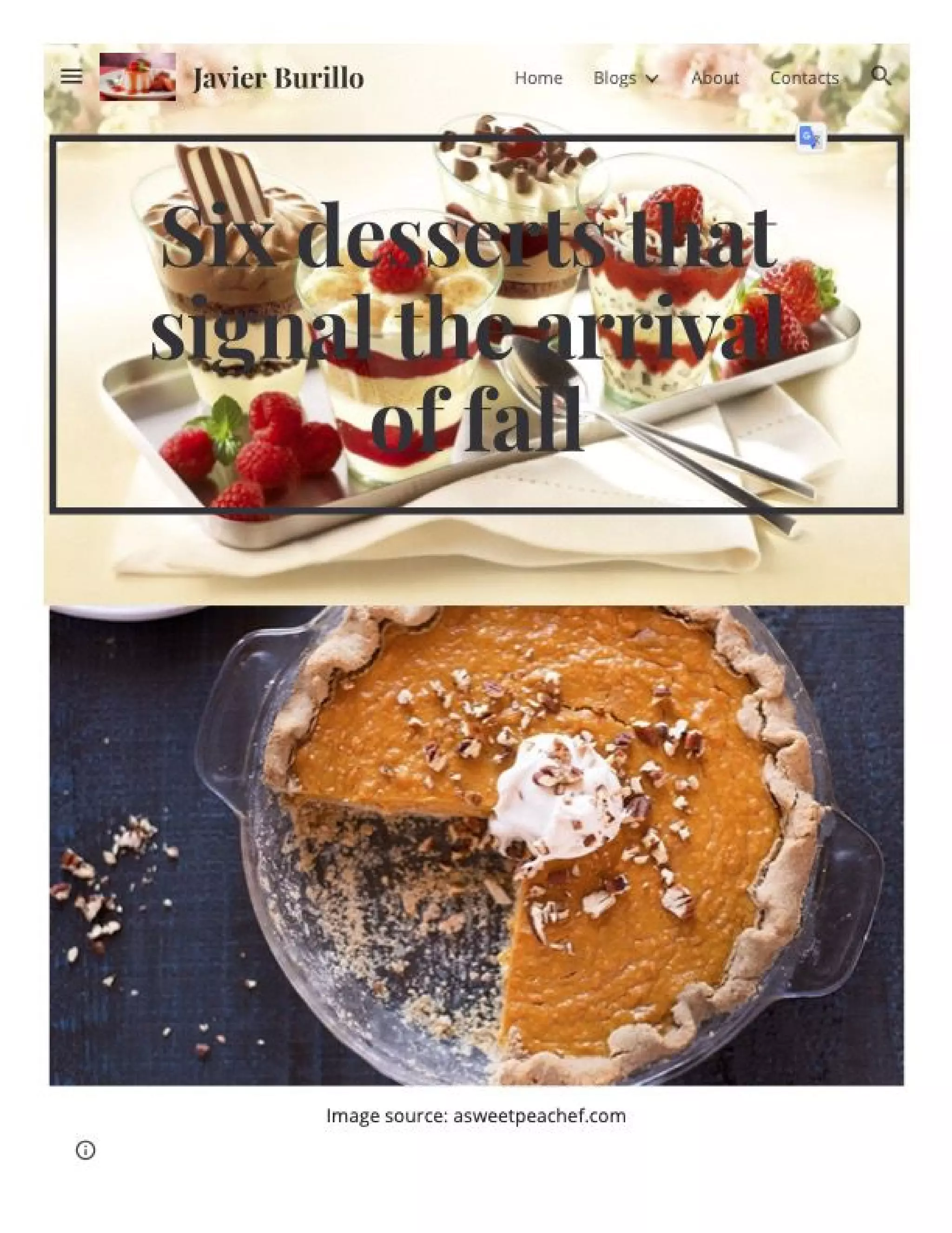 Six desserts that signal the arrival of fall | PDF