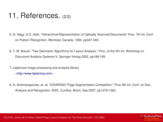 Presentation of "Hybrid Page Layout Analysis via Tab-Stop Detection" | PPT