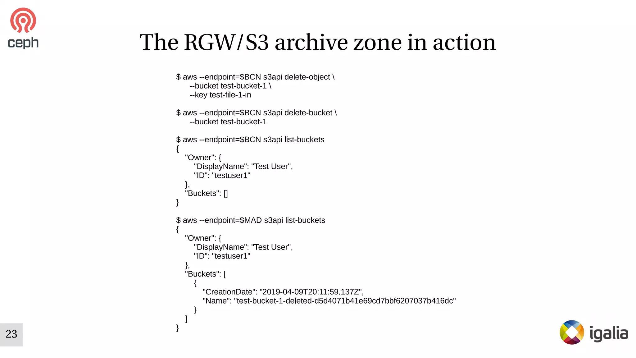 The Ceph RGW archive zone feature (Ceph Days 2019) | PDF