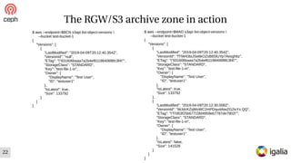 The Ceph RGW archive zone feature (Ceph Days 2019) | PDF
