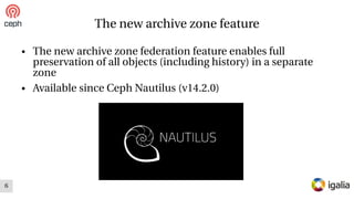 The Ceph RGW archive zone feature (Ceph Days 2019) | PDF