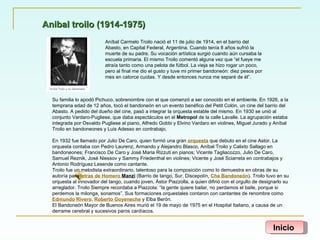 Principales artistas destacados en el Tango | PPT