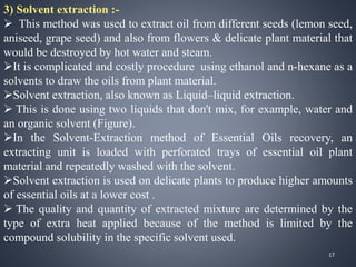 extraction of essential oil from aromatic plants | PPTX