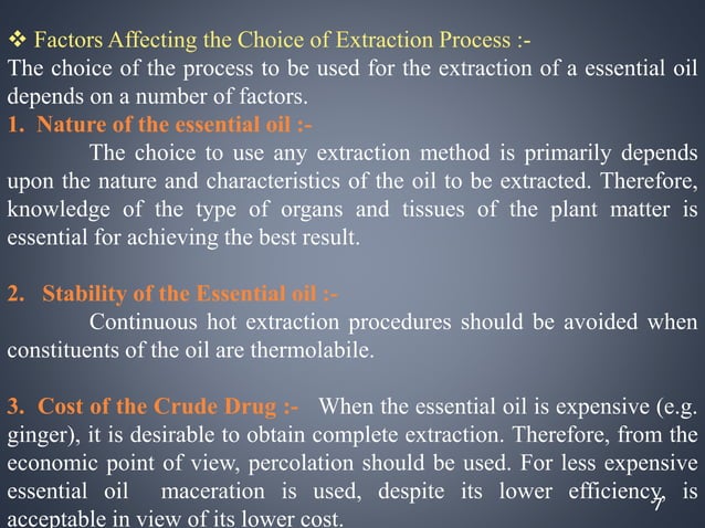 extraction of essential oil from aromatic plants | PPTX