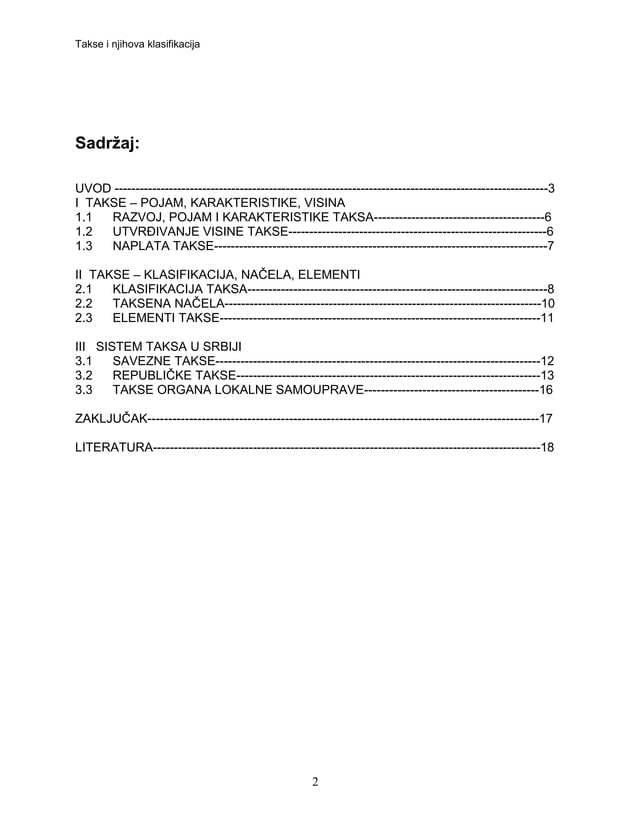 Javne finansije, takse | PDF