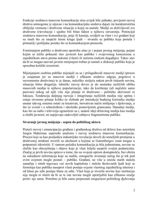 Javno mnijenje i masovni mediji | DOC