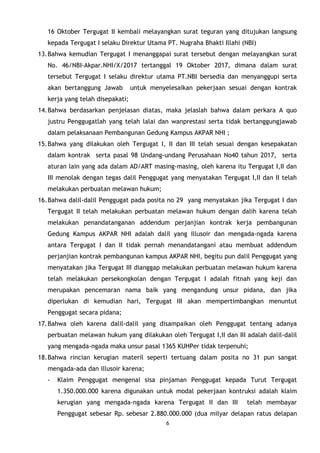 JAWABAB TERGUGAT t1 nbi.docx dalam perkara gugatan PMH | PDF