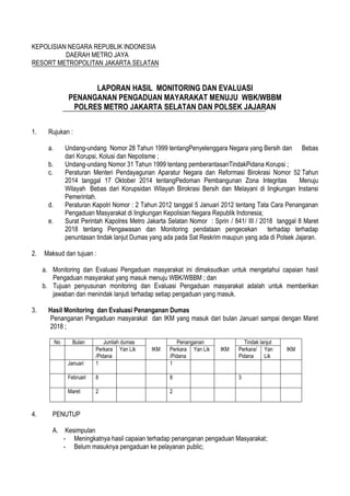 Jawaban 3.d.b laporan hasil monev dumas | PDF