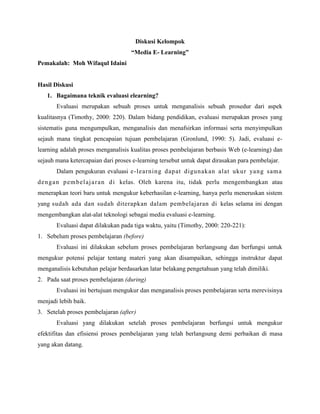 Hasil diskusi E learning | PDF
