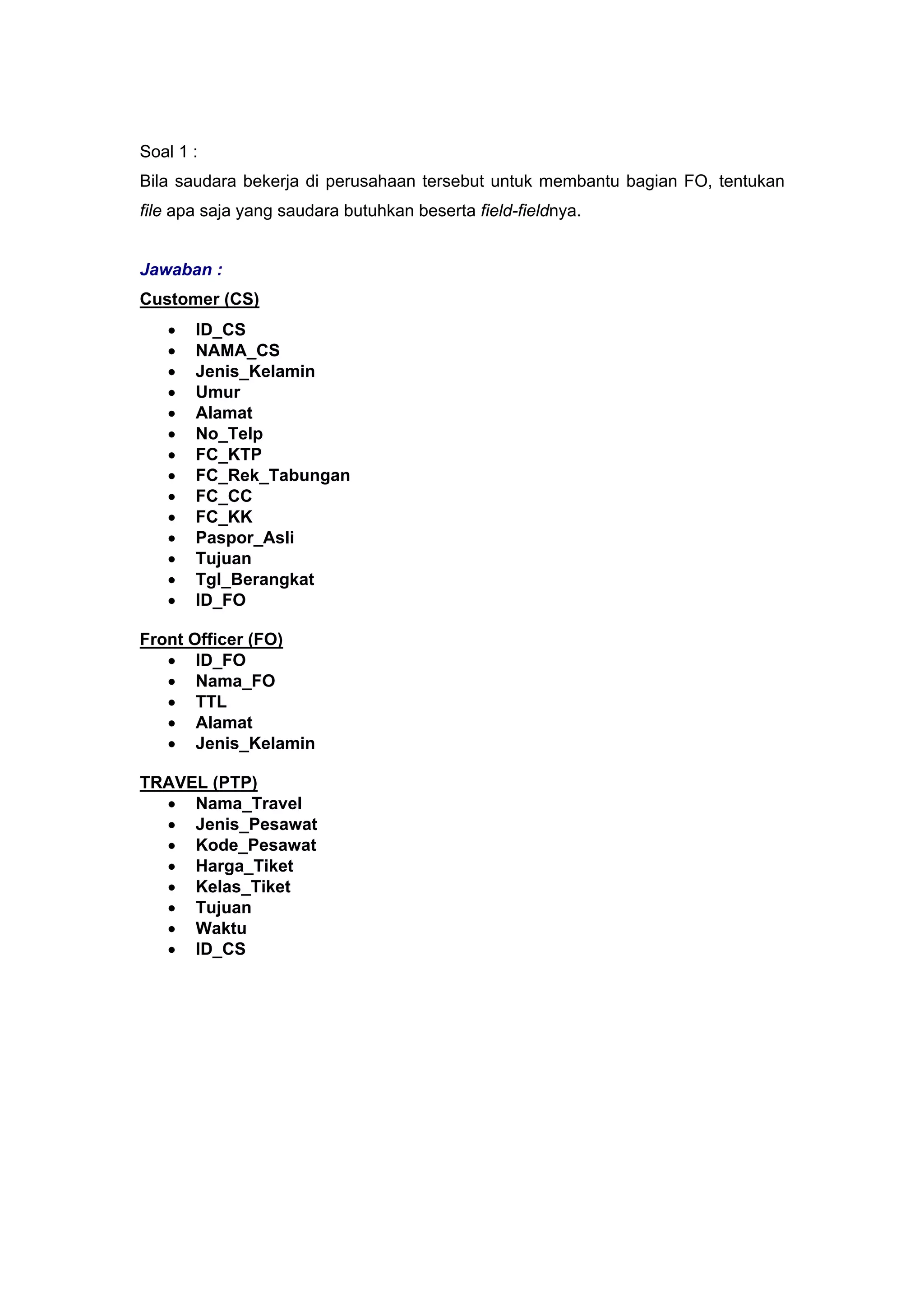 Jawaban uas Analisa dan Perancangan Sistem | PDF