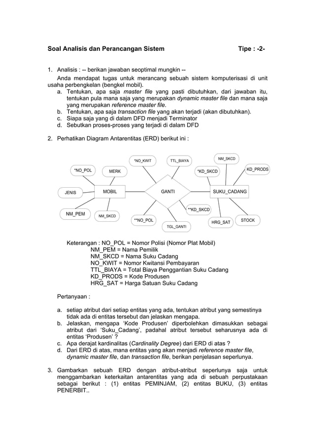 Jawaban uas Analisa dan Perancangan Sistem | PDF