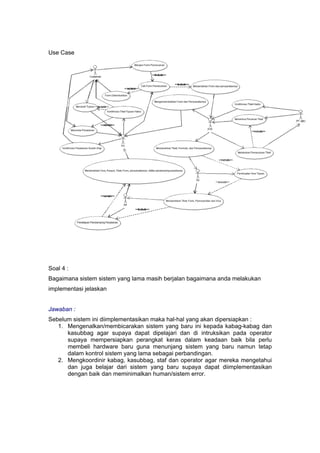 Jawaban uas Analisa dan Perancangan Sistem | PDF