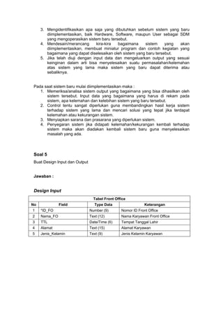 Jawaban uas Analisa dan Perancangan Sistem | PDF