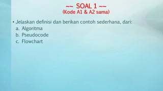 Jawab soal a | PPT