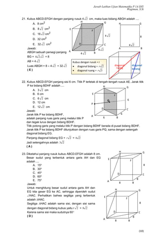 Soal Latihan dan Pembahasan UN Matematika SMK 2017 | PDF