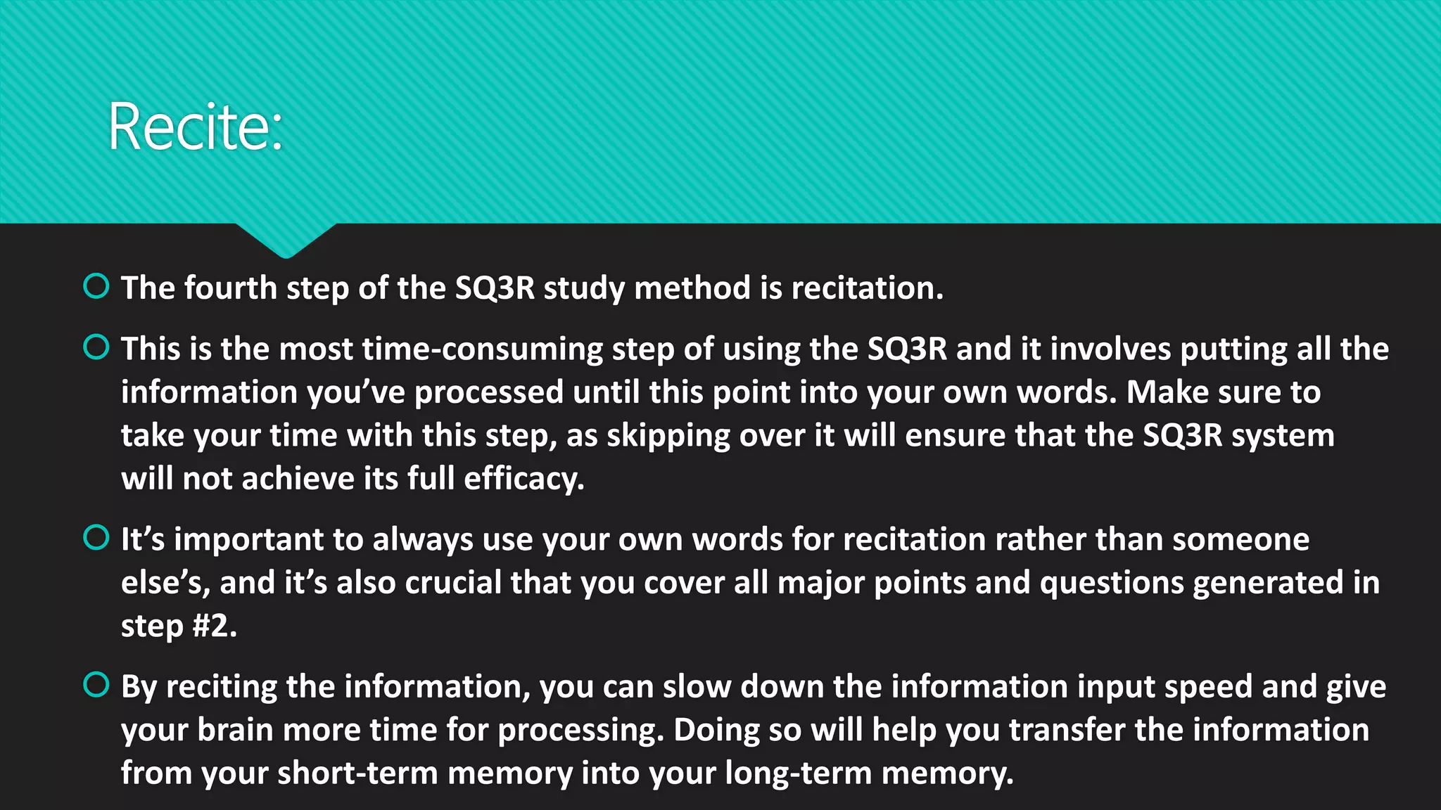 SQ3R Study System BY Jawad Ahmed | PPTX