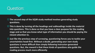 SQ3R Study System BY Jawad Ahmed | PPTX