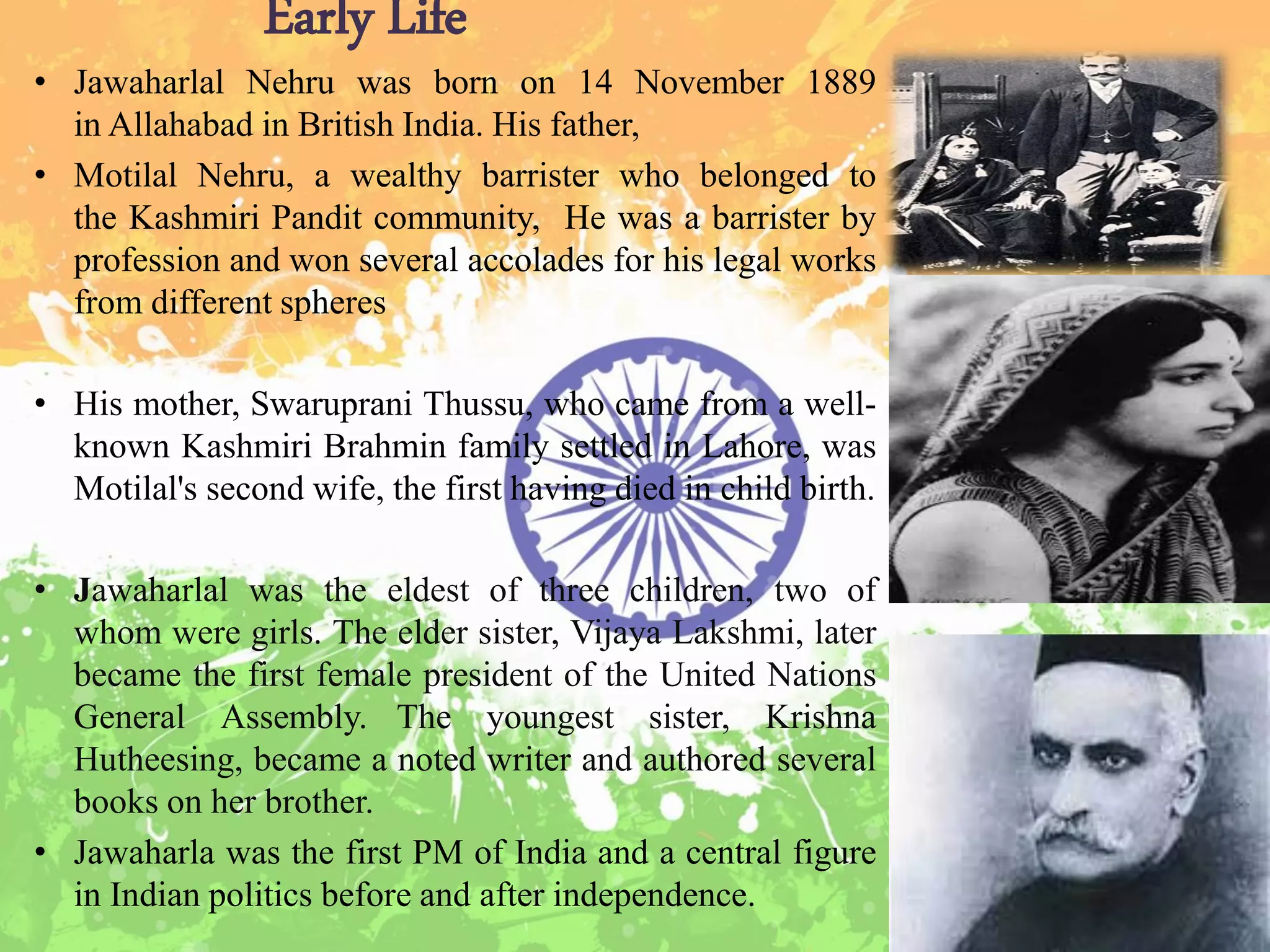 Family History Of Pandit Jawaharlal Nehru