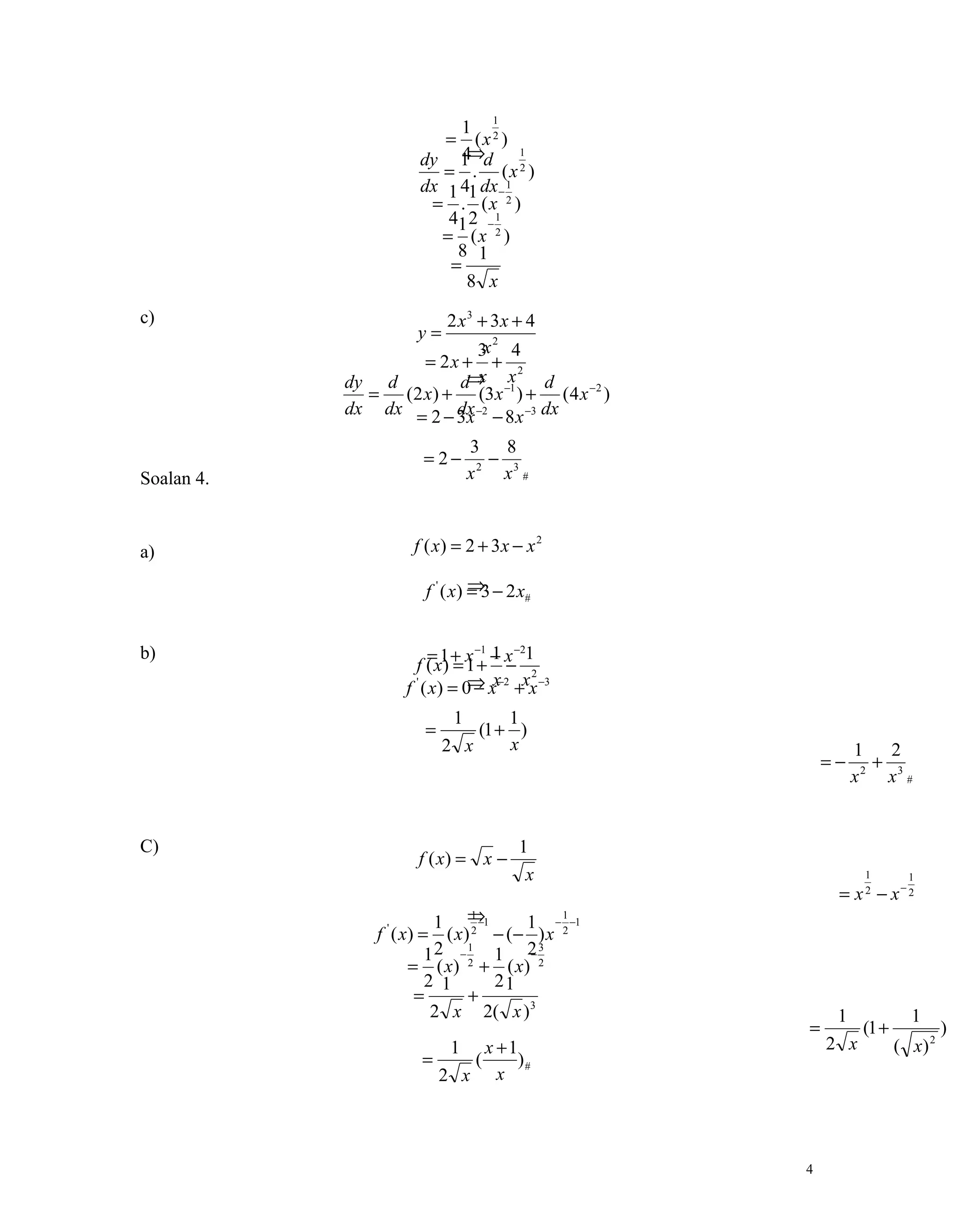 Jawapan kalkulus 3 | PDF