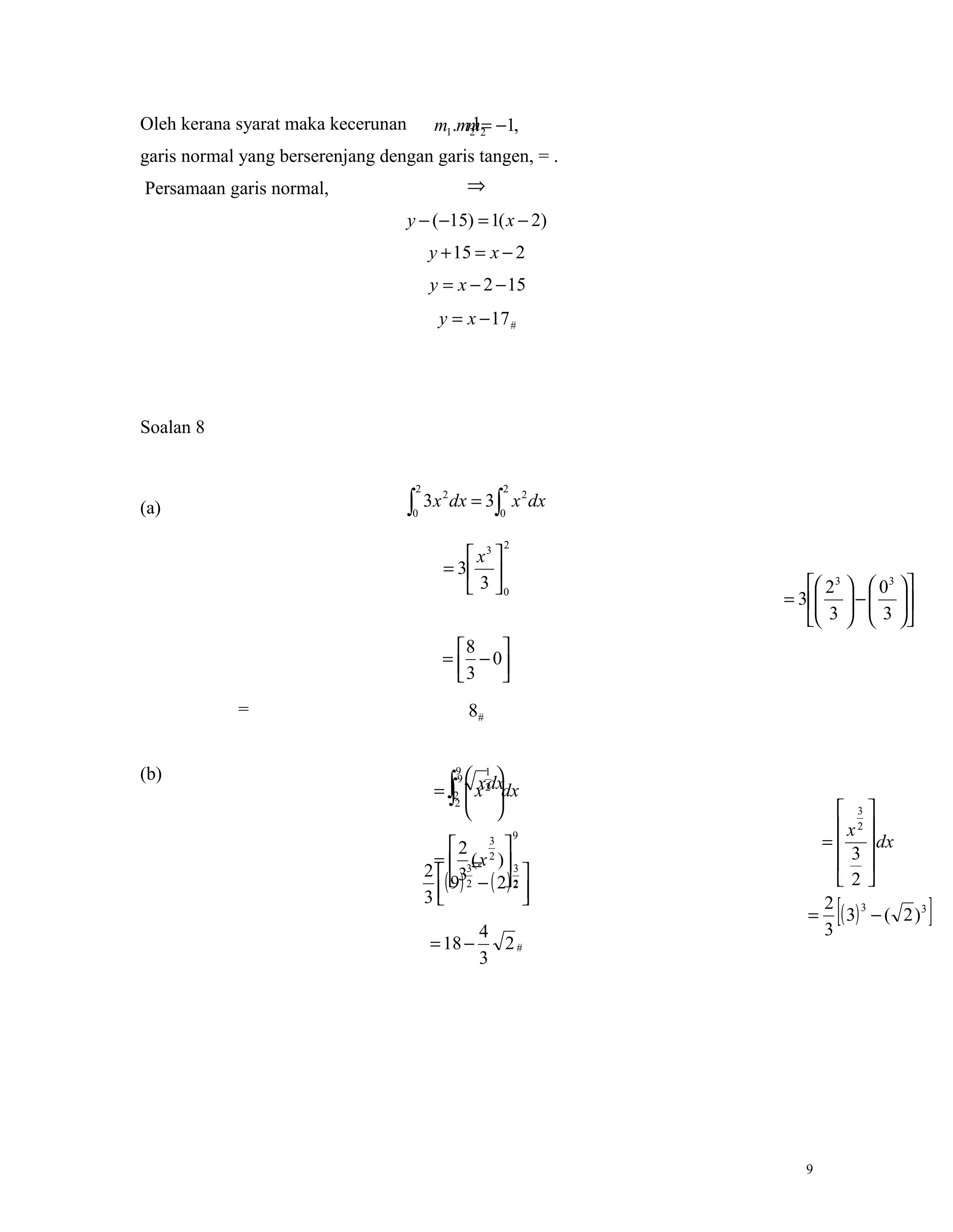 Jawapan kalkulus 3 | PDF