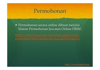 Jawatan Kosong Institut Penyelidikan Perhutanan Malaysia (FRIM) | PDF