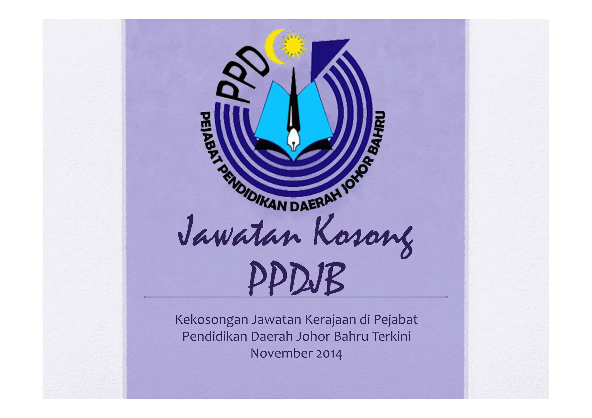 Jawatan Kosong Kerajaan PPDJB Terkini | PDF