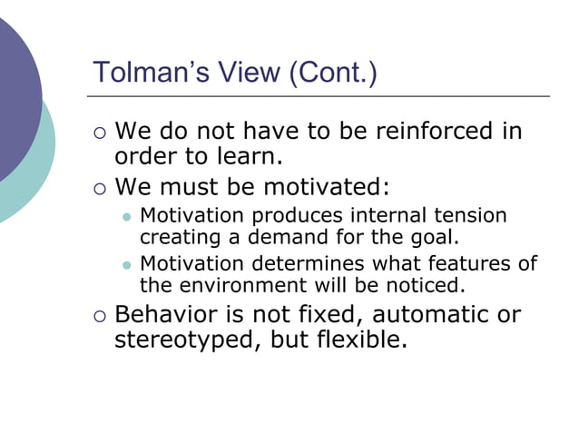 Jawed psycholgy tolman theori | PPT