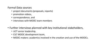 Producing MOOCs: Evaluating institutional gains | PPTX
