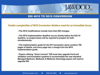 Jawood Edi 4010 To 5010 Conversion Solution | PPT