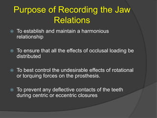 Jaw relation in rpd | PPTX