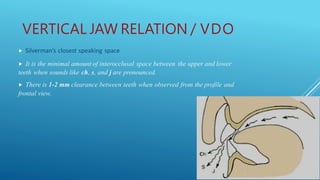jaw relation in complete and partial denture | PPTX