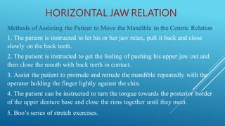 jaw relation in complete and partial denture | PPTX