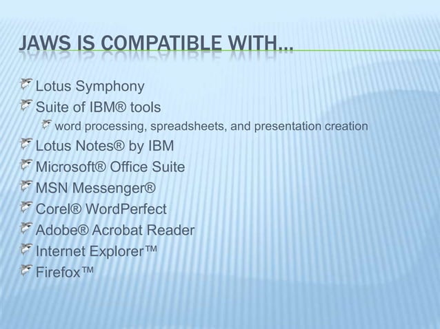 Jaws | PPTX | Operating Systems | Computer Software and Applications