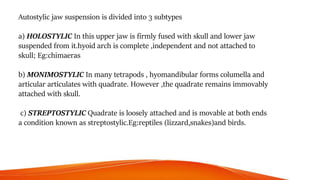 Comparative account of jaw suspensuriumJ | PPTX