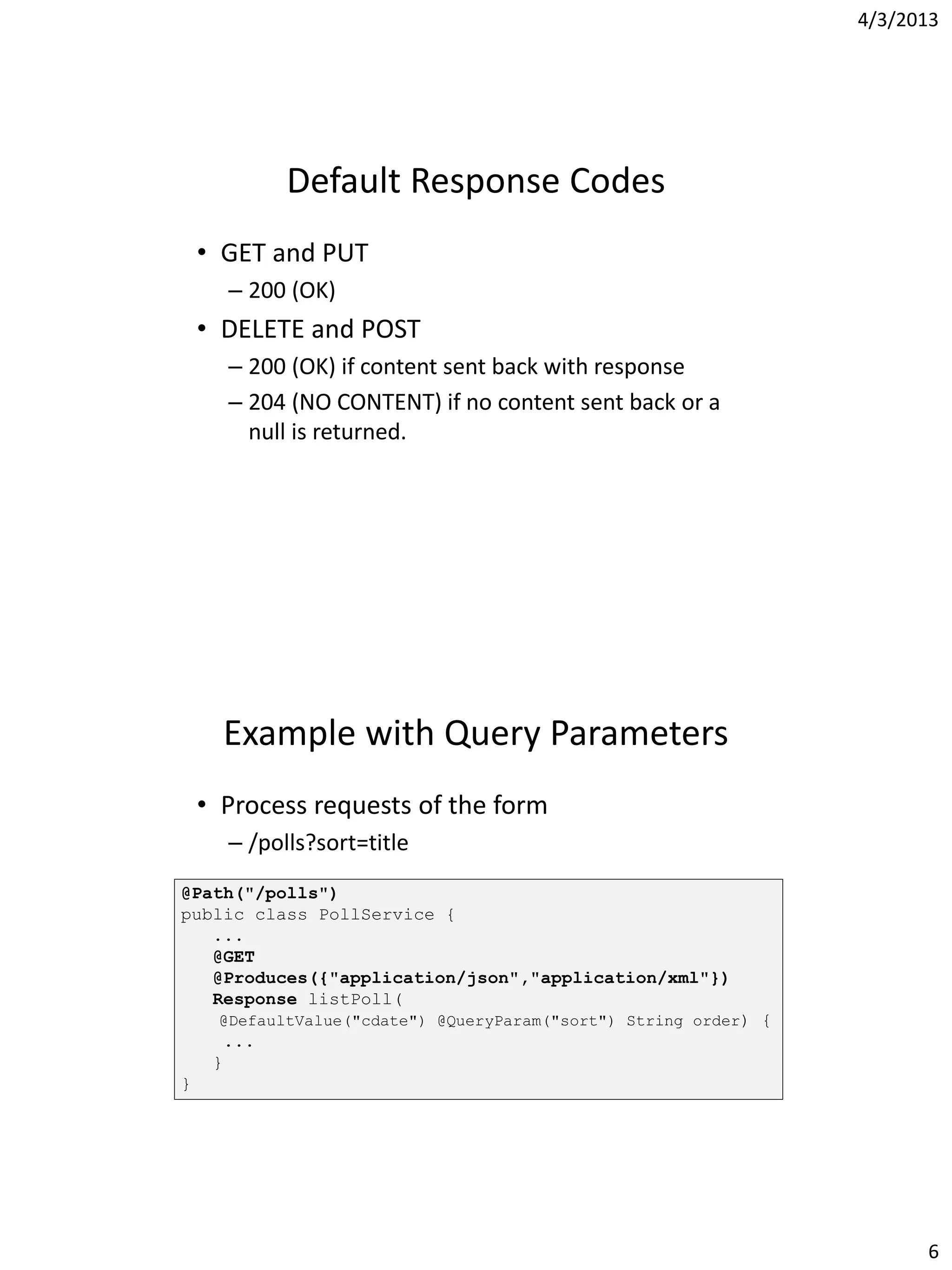 Rest services with Jax-rs | PDF