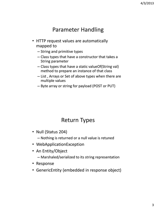 Rest services with Jax-rs | PDF