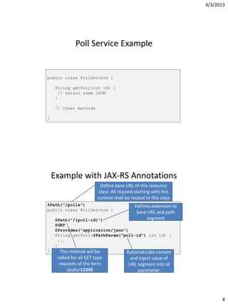 Rest services with Jax-rs | PDF