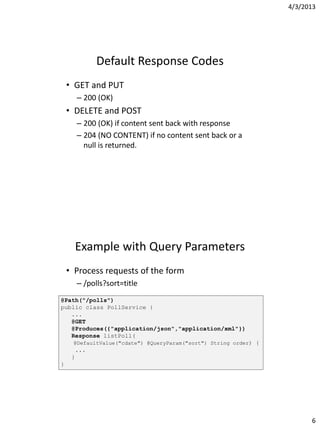 Rest services with Jax-rs | PDF