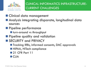 Informatics Infrastructure for Clinical Genomics | PPT