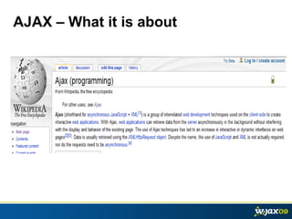 Jax Ajax Architecture | PPT | Web Development | Internet