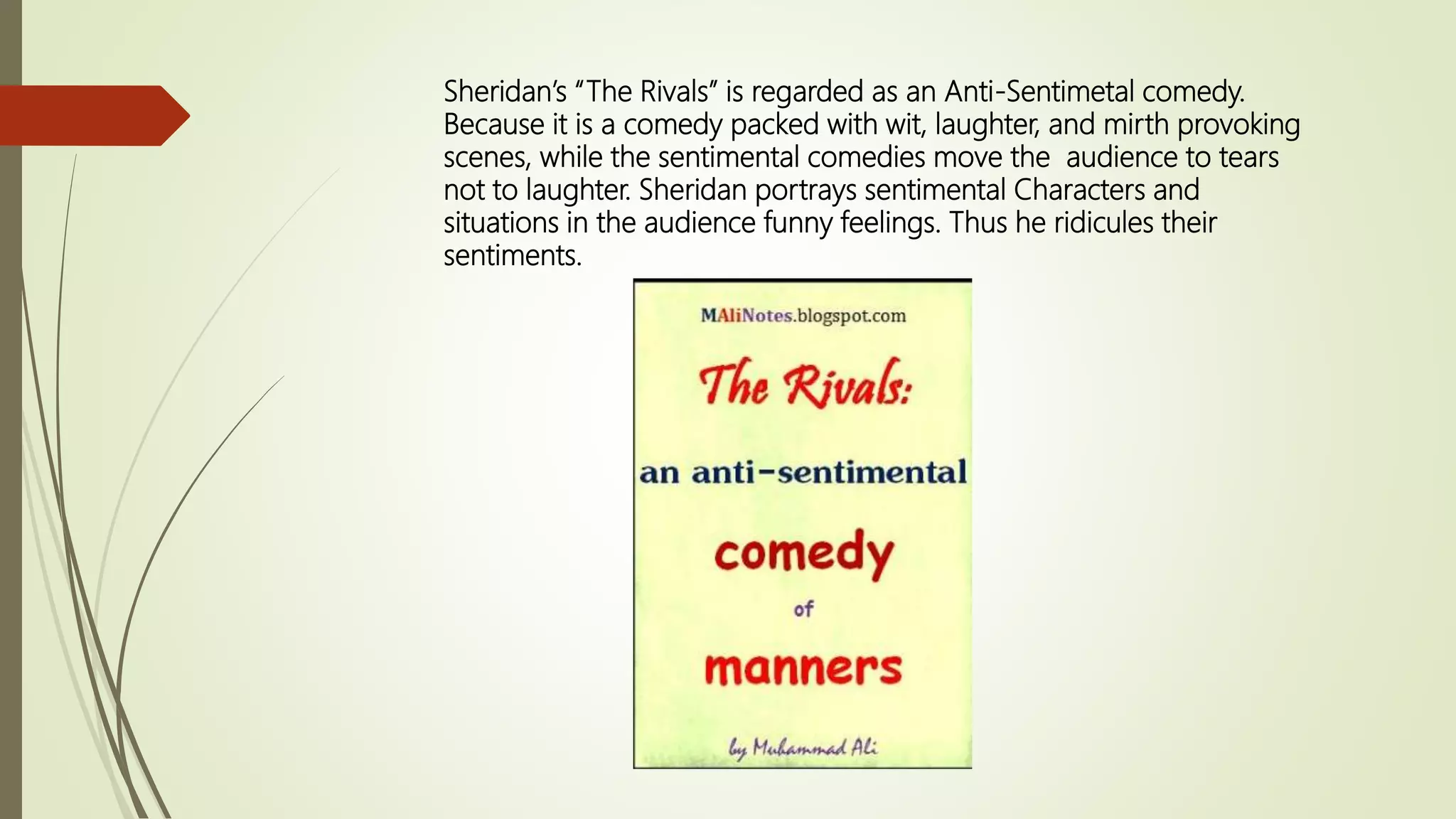 Presentation anti sentimental comedy | PPTX